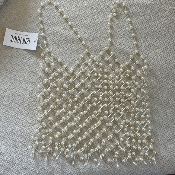 12th Tribe | Tops | Nwt 2th Tribe Pearl Overlay Top Perfect For ...